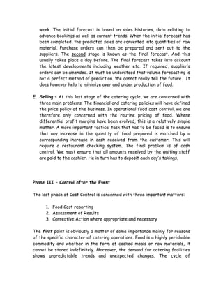 Chapter 39 food cost control | DOC