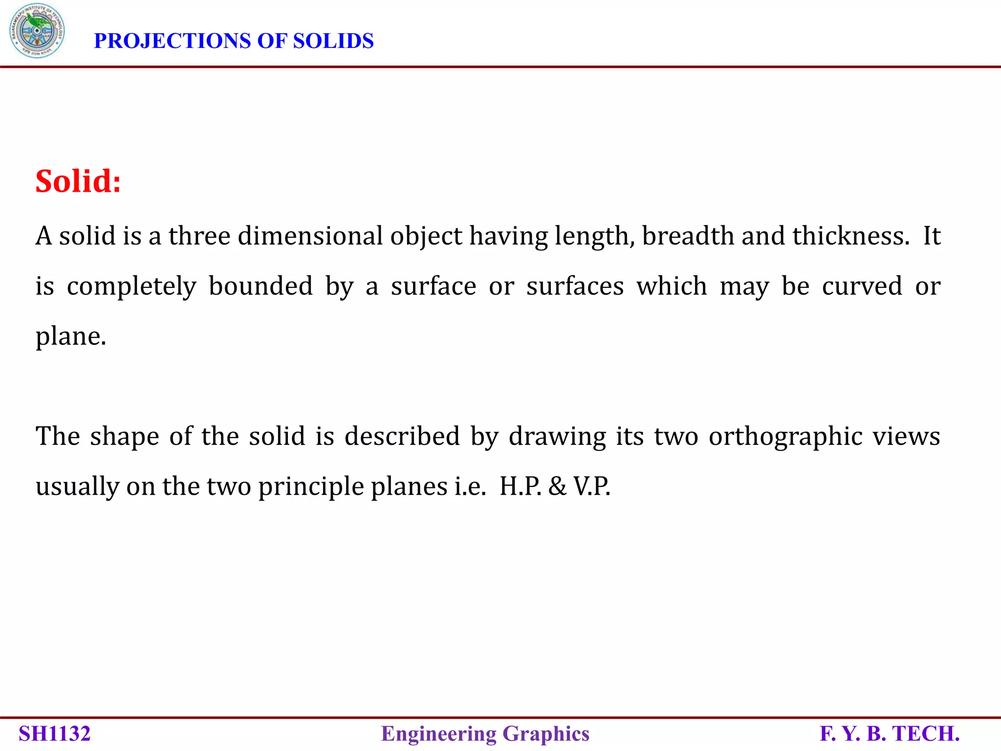 Projection of Solids | PPSX