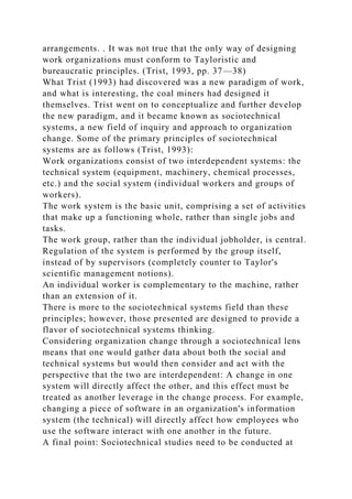 CHAPTER 3 A Brief History of Organization Change 2930 ORGANIZATI.docx