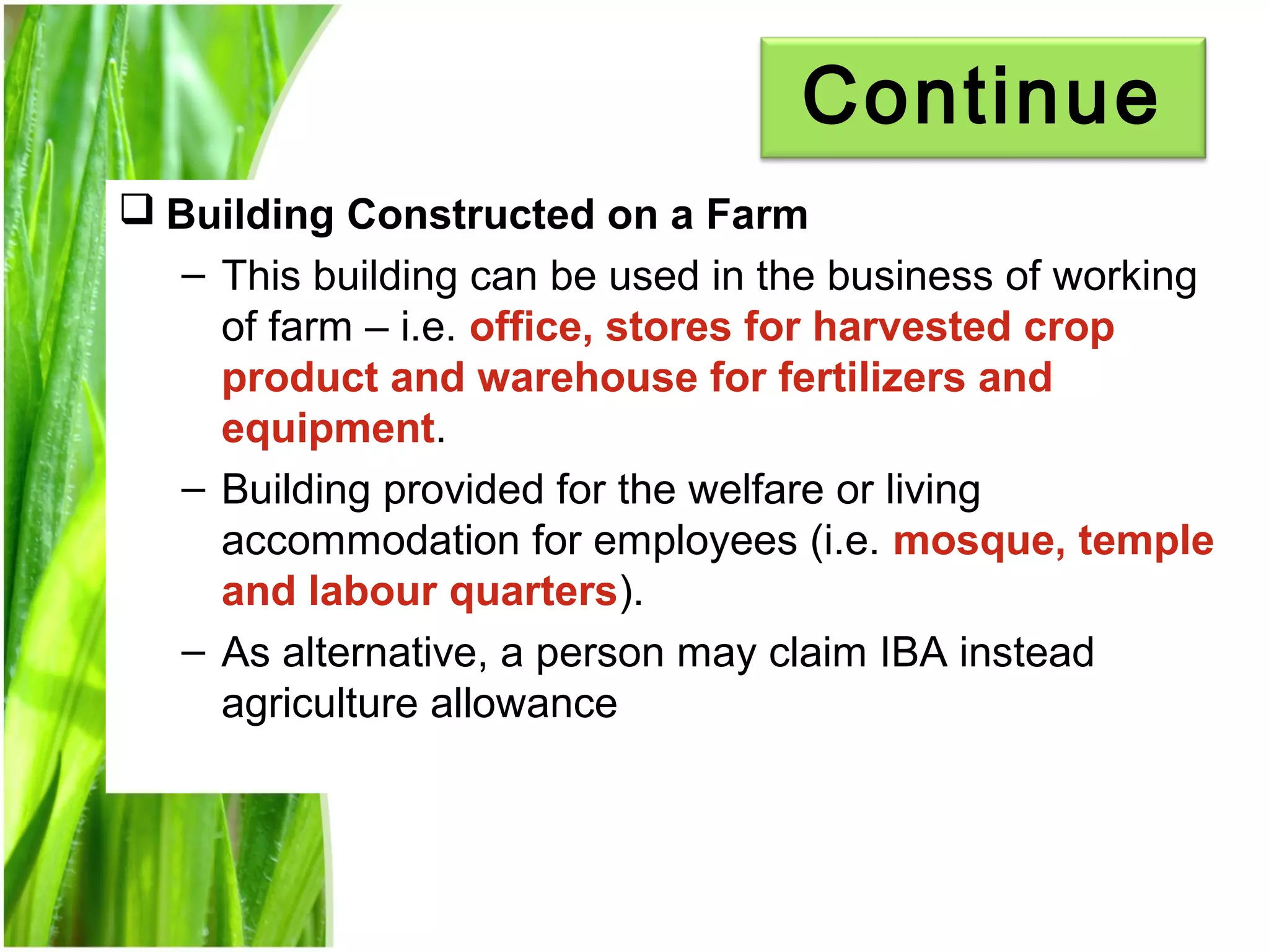 Chapter 3 agriculture allowance studnt | PPT