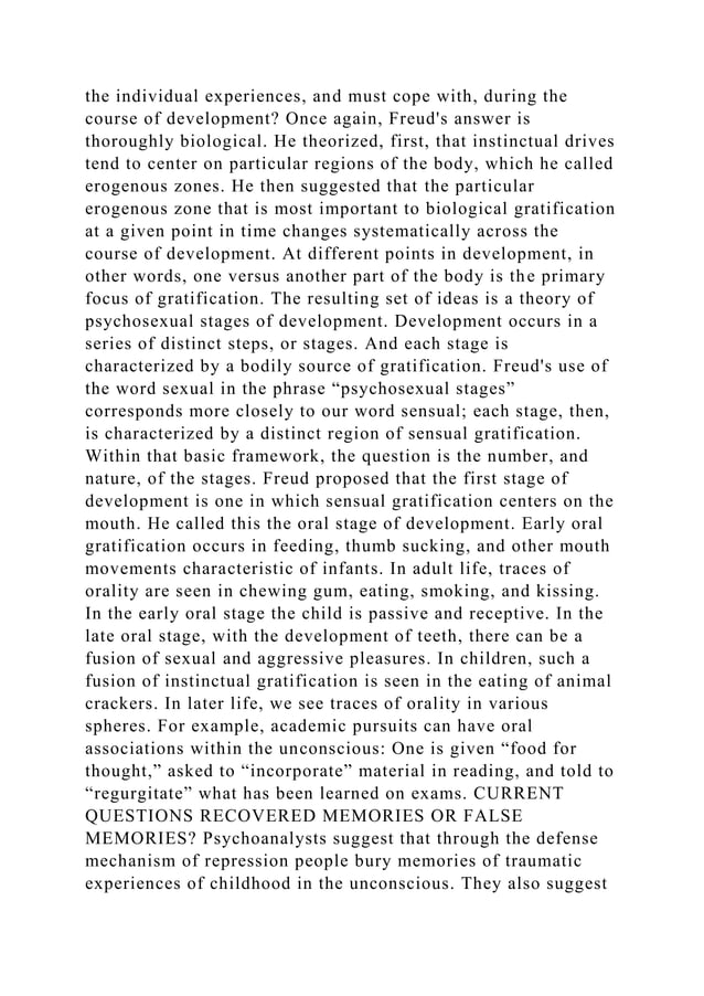 CHAPTER 3A PSYCHODYNAMIC THEORY FREUDS PSYCHOANALYTIC THEORY.docx