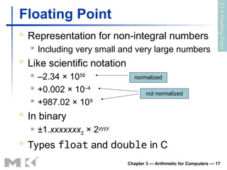 Chapter 3 Arithmetic for Computers binary and floating.ppt