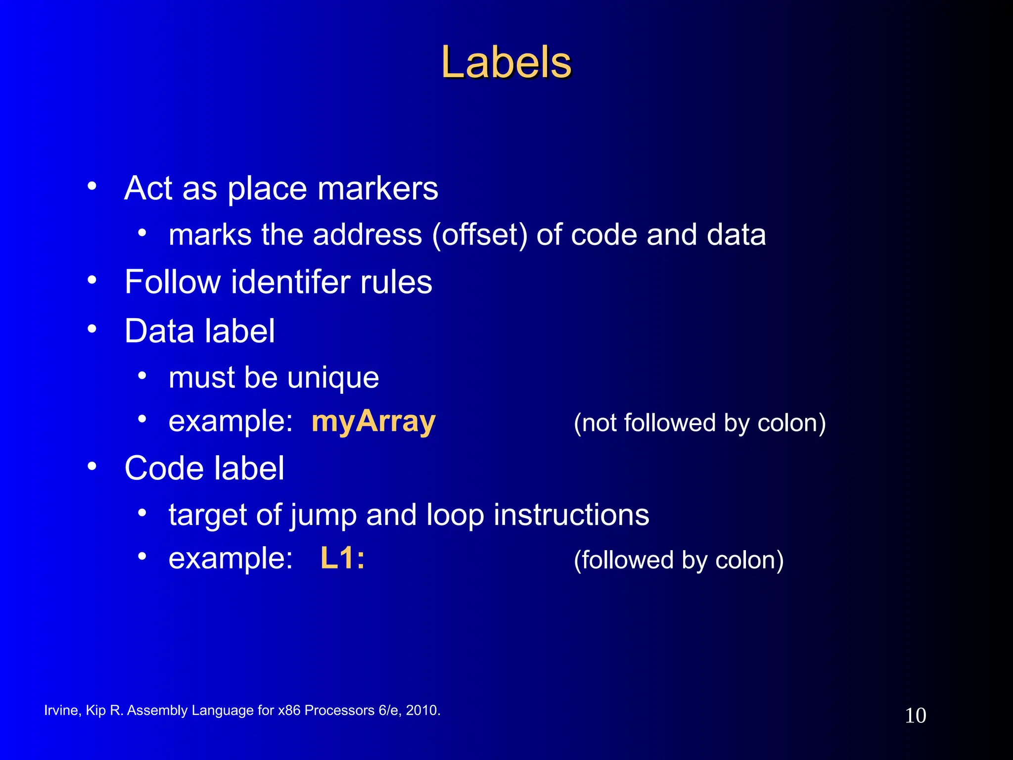 Chapter 3 Assembly Language Fundamentals 6th edition.ppt