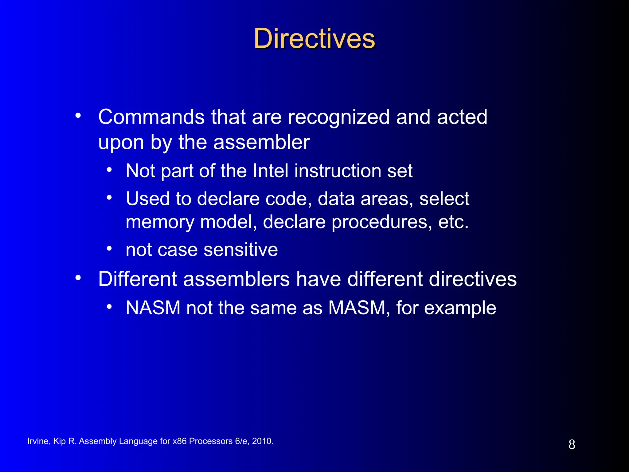 Chapter 3 Assembly Language Fundamentals 6th edition.ppt