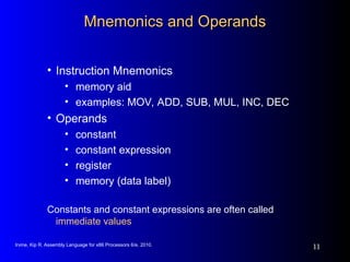 Chapter 3 Assembly Language Fundamentals 6th edition.ppt