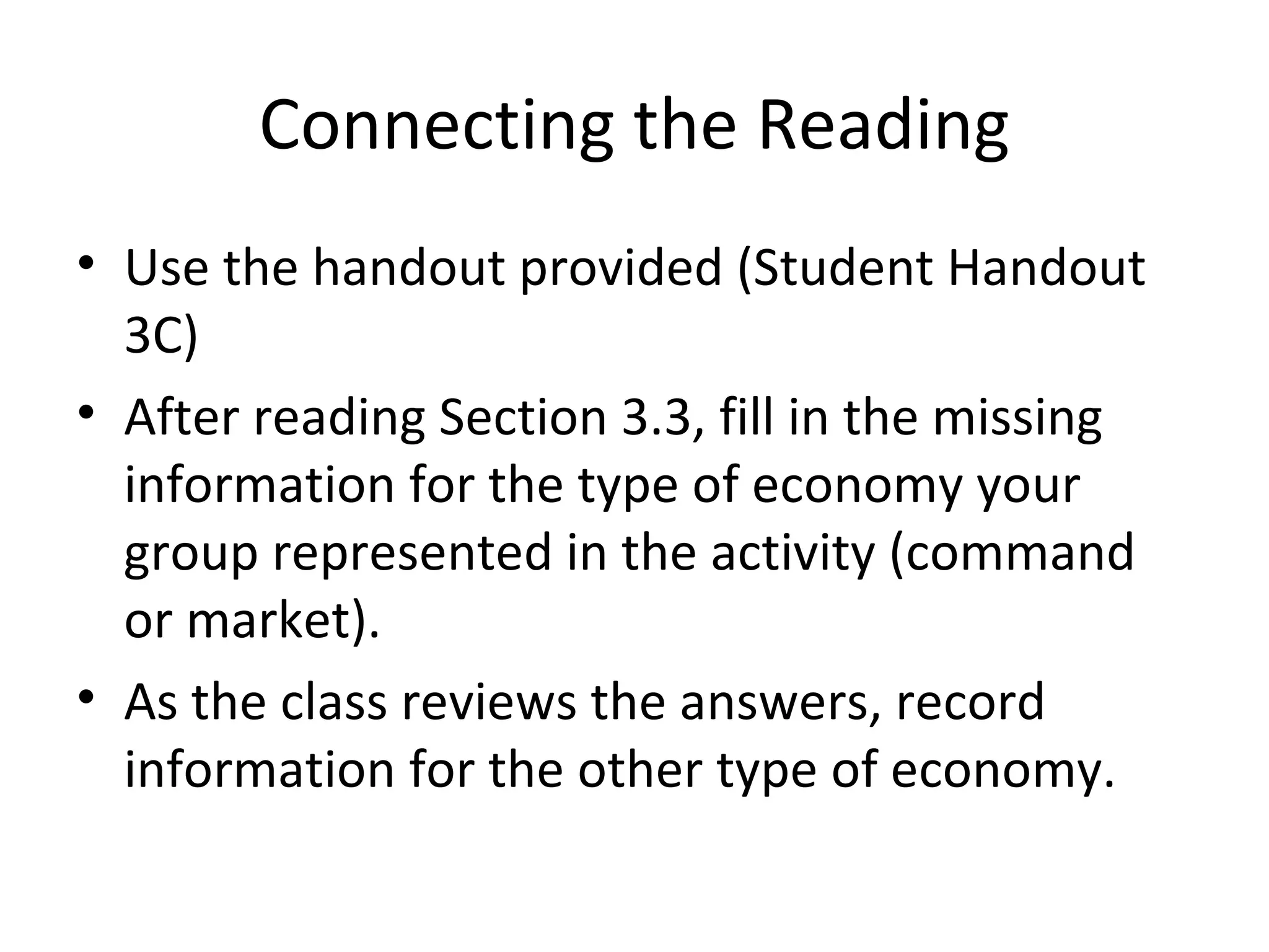 Economics Chapter 3 Assignments | PPT