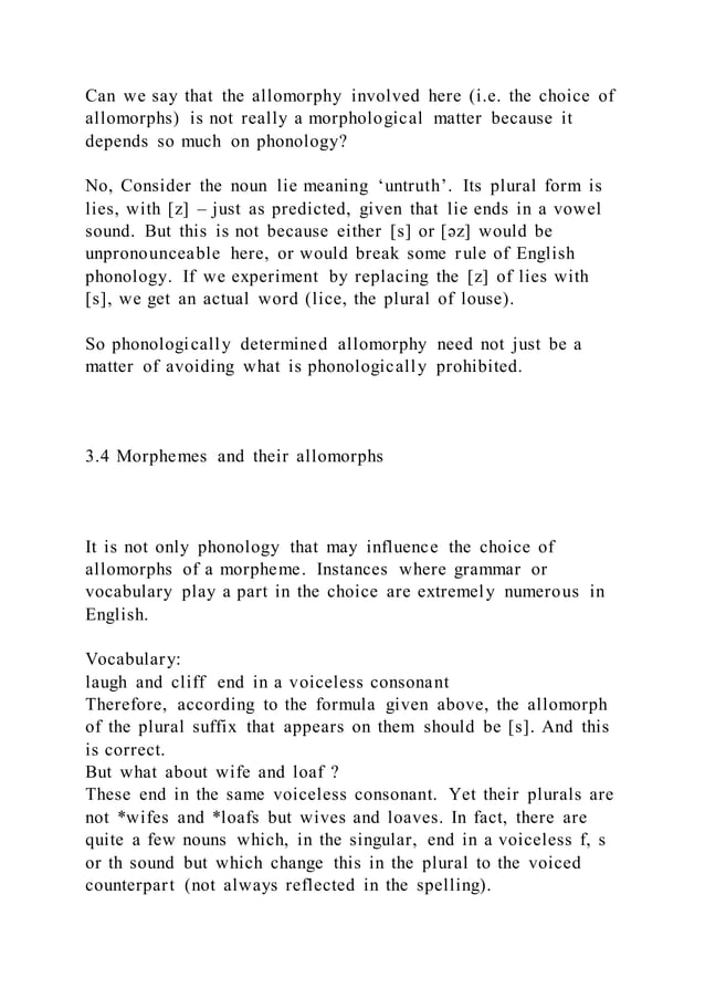 Chapter 3 A word and its parts roots, affixes and their .docx | Geology ...