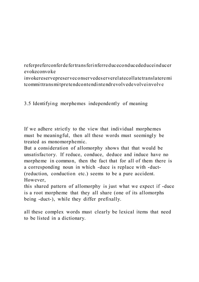 Chapter 3 A word and its parts roots, affixes and their .docx | Geology ...
