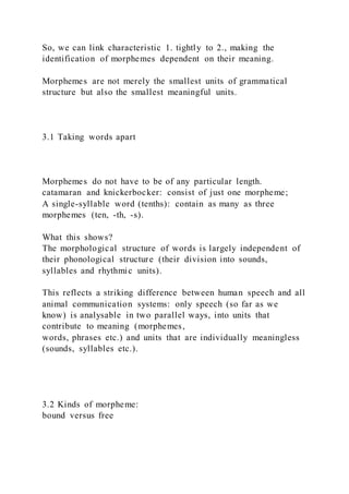 Chapter 3 A word and its parts roots, affixes and their .docx