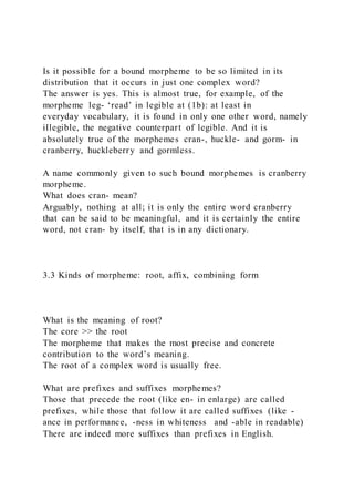 Chapter 3 A word and its parts roots, affixes and their .docx