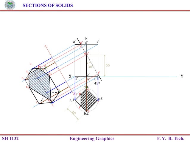Sections of Solids | PPSX | 3-D Graphics | Computer Software and Applications
