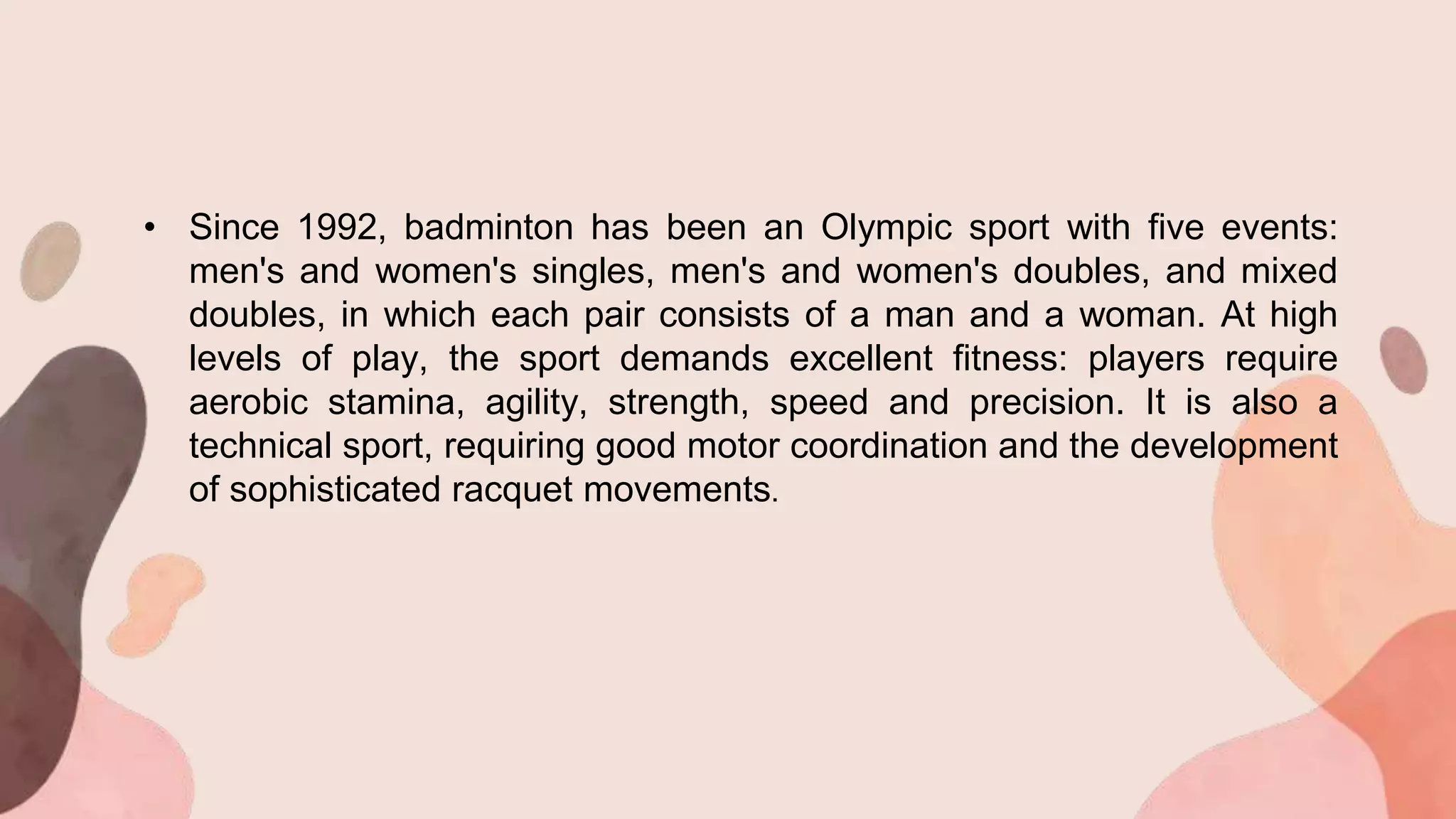 Chapter 3 badminton | PPTX