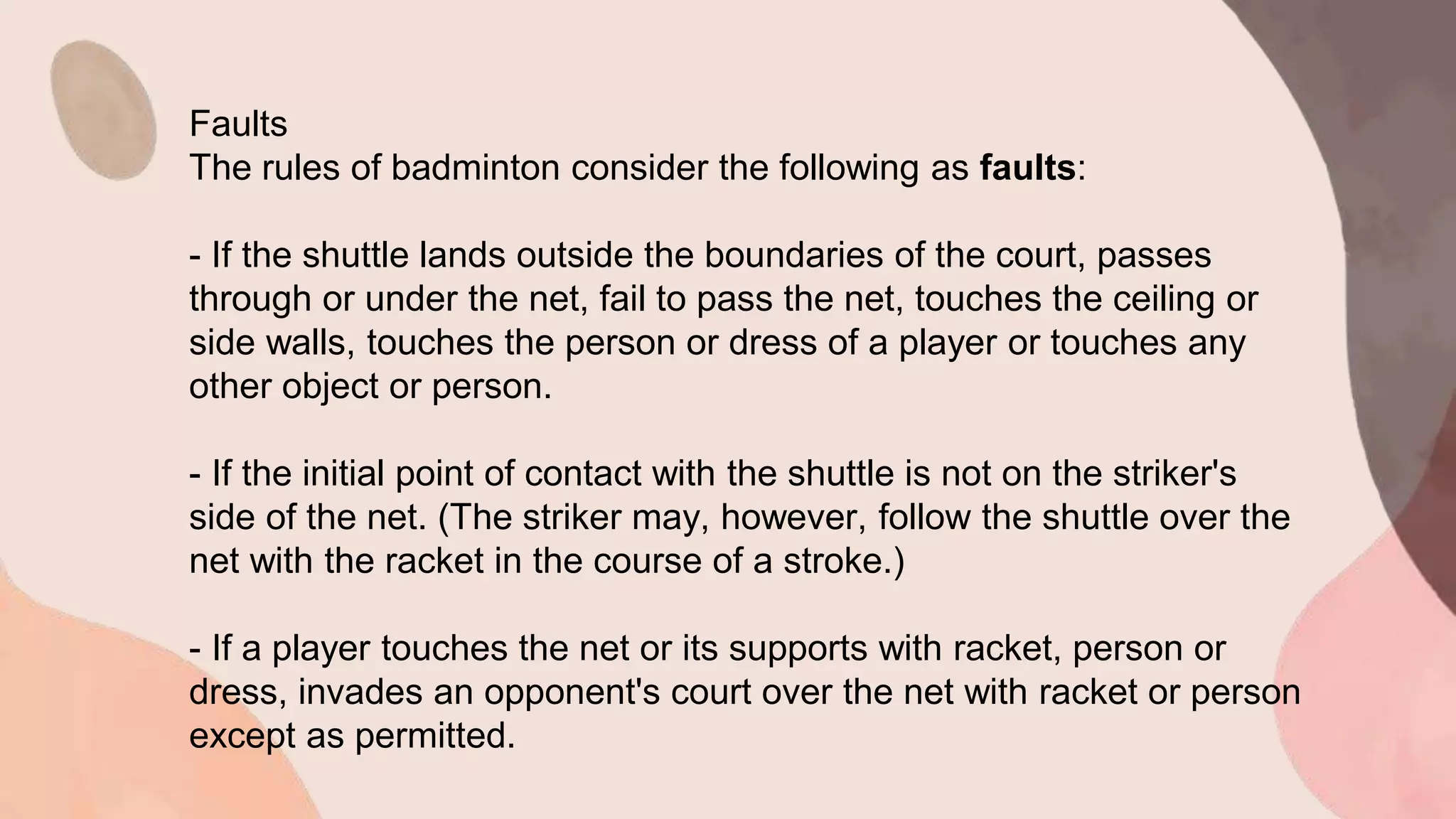 Chapter 3 badminton | PPTX