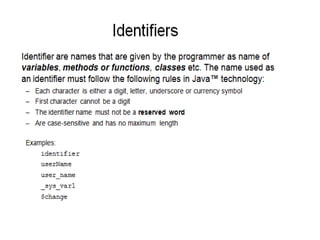 Chapter3 basic java data types and declarations | PPT