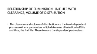 chapter 3 biological half life and VOD presentation | PPTX