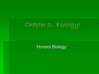 Chapter 3 biosphere and ecology | PPTX