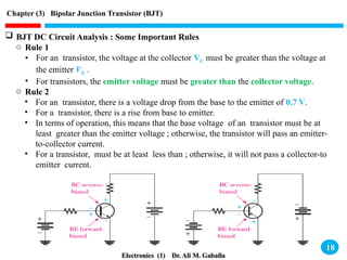 Chapter (3) Bipolar Junction Transistor (BJT) - 2023.pptx