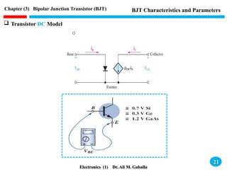Chapter (3) Bipolar Junction Transistor (BJT) - 2023.pptx