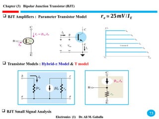 Chapter (3) Bipolar Junction Transistor (BJT) - 2023.pptx