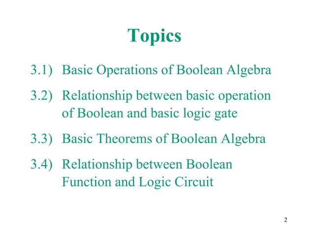 Chapter 3_Boolean Algebra _ Logic Gate (3).pptx | Programming Languages | Computing