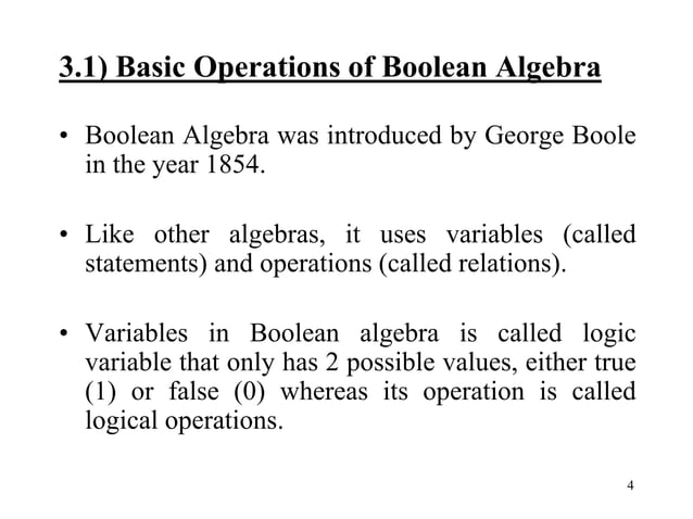 Chapter 3_Boolean Algebra _ Logic Gate (3).pptx | Programming Languages | Computing