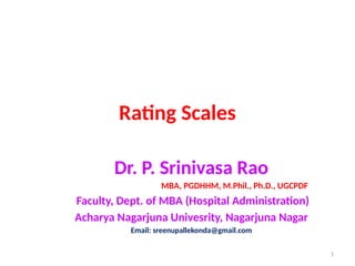Measurement B Rating Scales, q sort and MDS | PPTX