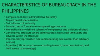 Chapter 3 bureaucracy public administration | PPTX