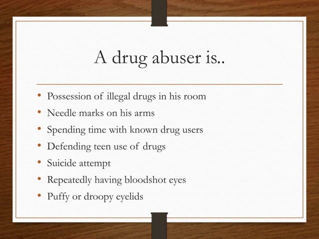 Drug Abuse and its Prevention | PPTX | Illegal Drugs, Tobacco ...