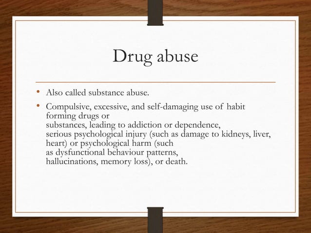 Drug Abuse and its Prevention | PPTX | Illegal Drugs, Tobacco ...