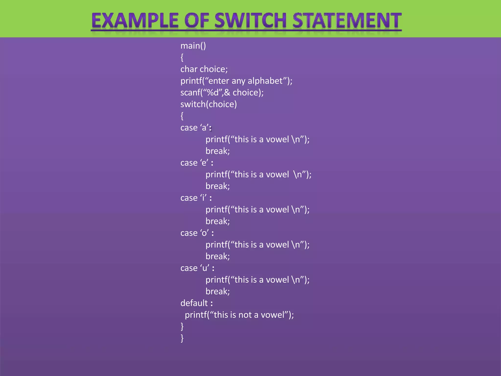 Control Structures In C Pptx Programming Languages Computing