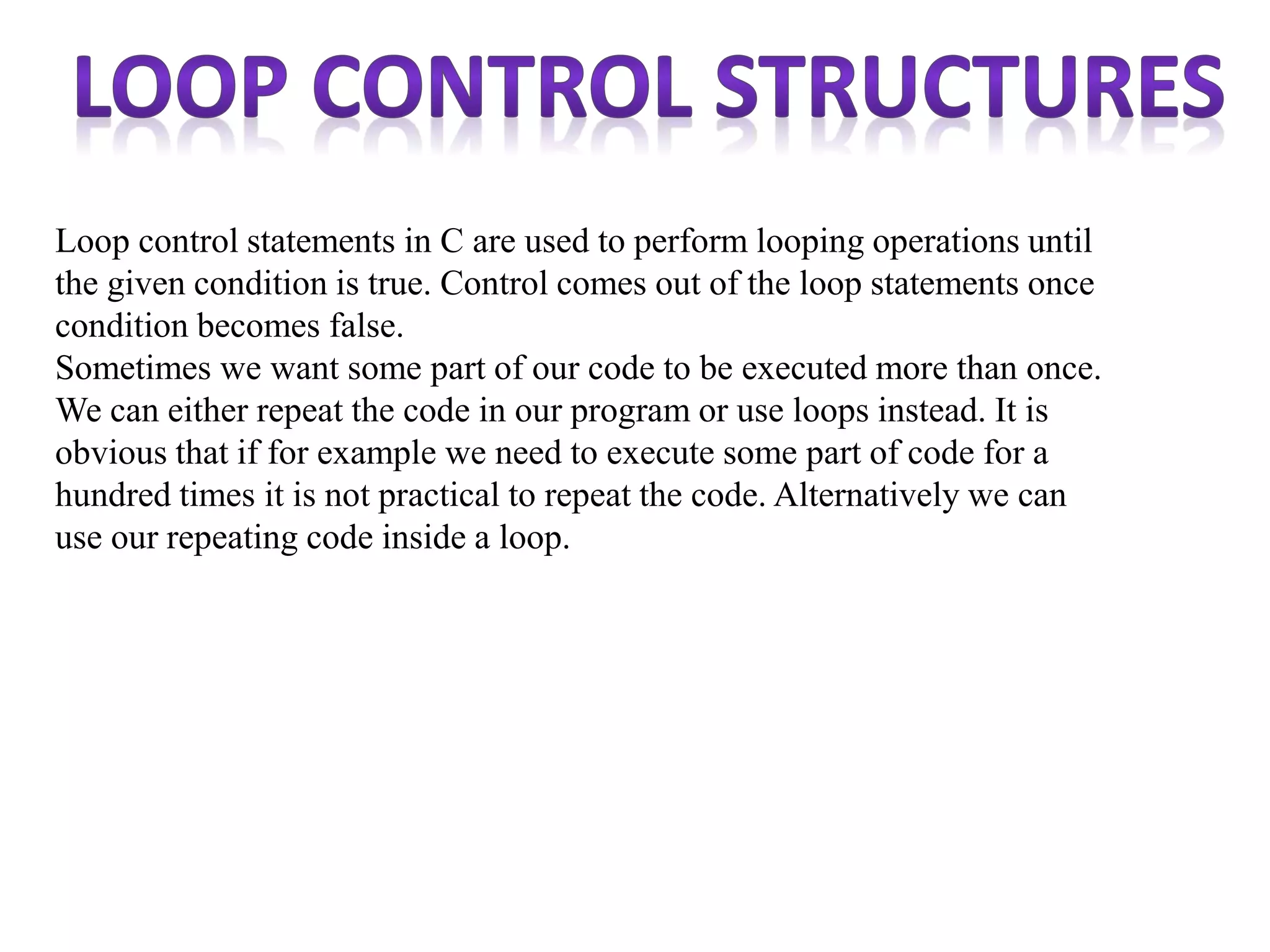 Control Structures In C Pptx Programming Languages Computing 7453