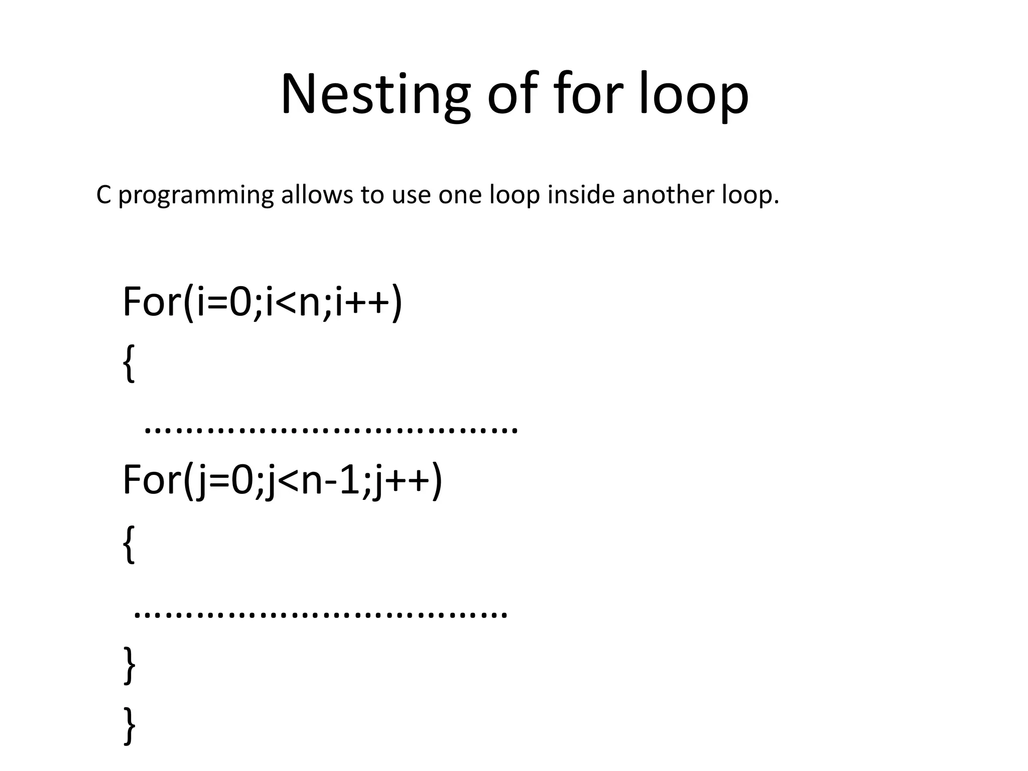 Control Structures in C | PPTX