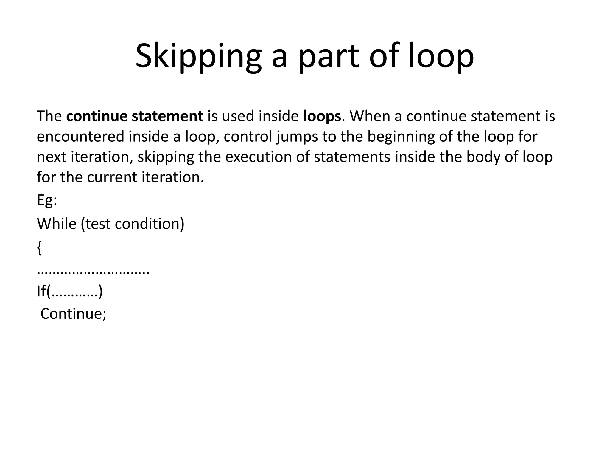 Control Structures in C | PPTX