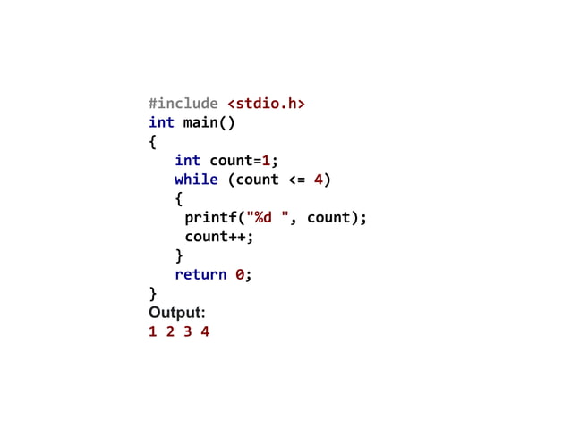 Control Structures in C | PPTX | Programming Languages | Computing