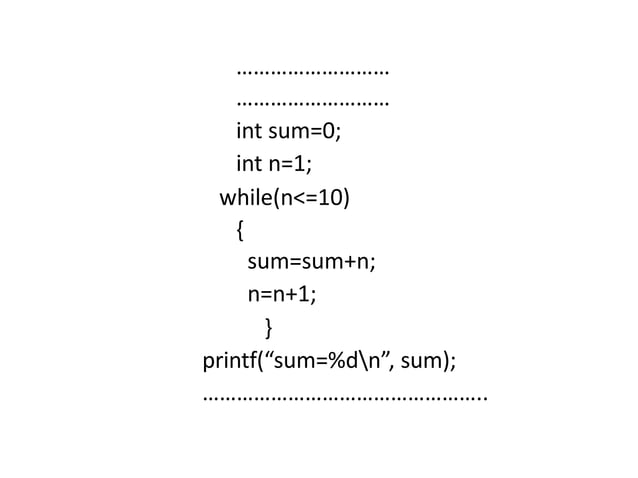 Control Structures In C Pptx Programming Languages Computing