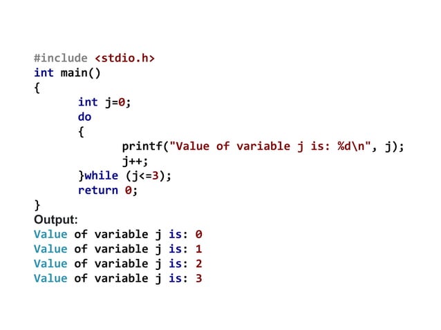 Control Structures in C | PPTX | Programming Languages | Computing