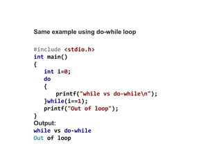 Control Structures in C | PPTX