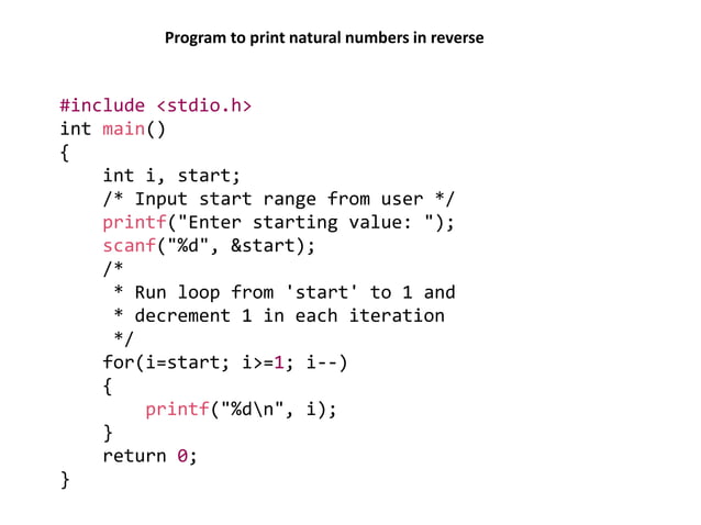Control Structures in C | PPTX | Programming Languages | Computing