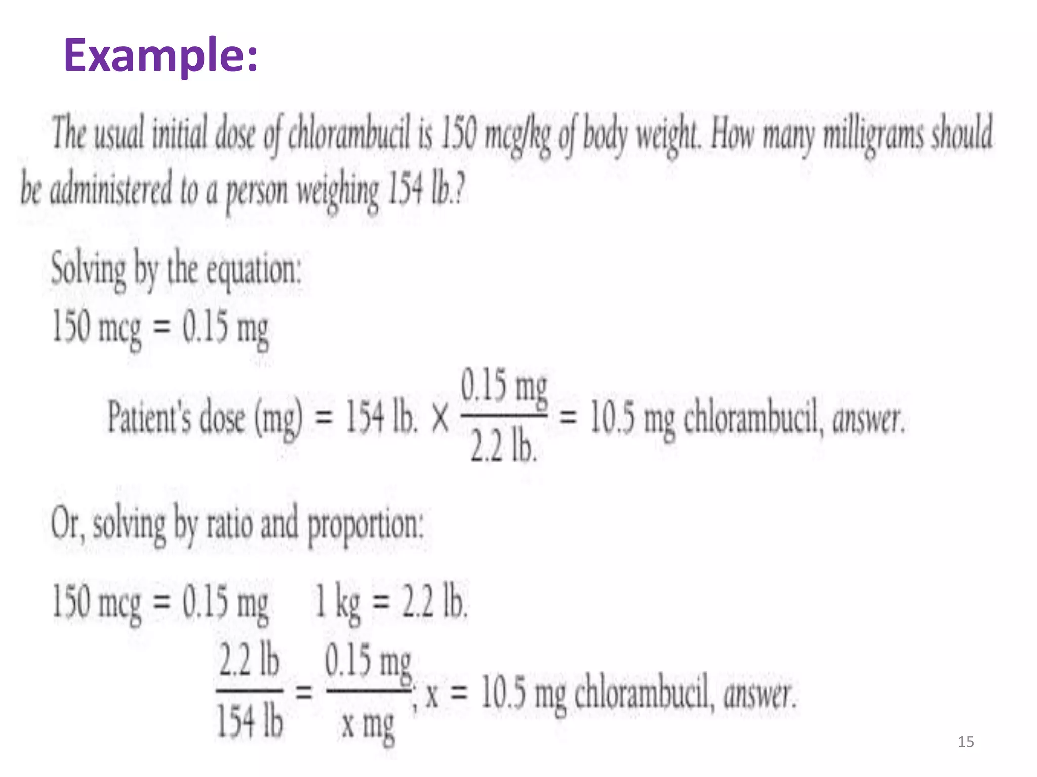 Calculation of Doses | PPTX