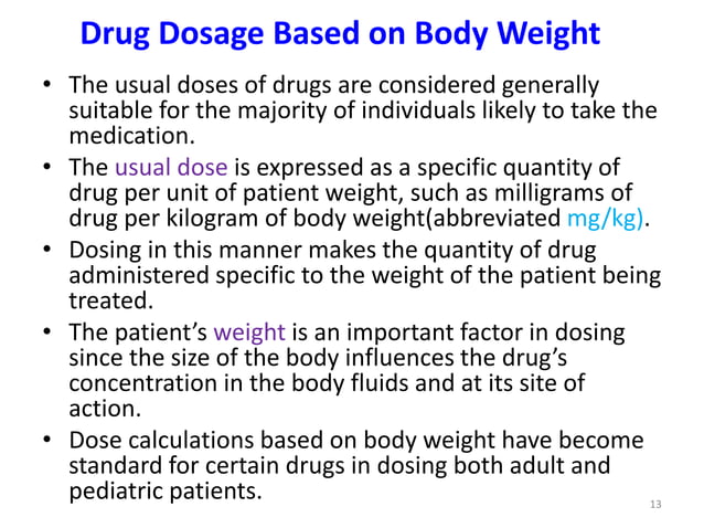Calculation of Doses | PPTX | Endocrine and Metabolic Diseases ...