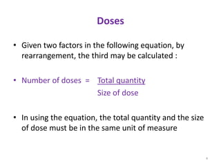Calculation of Doses | PPTX