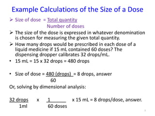 Calculation of Doses | PPTX