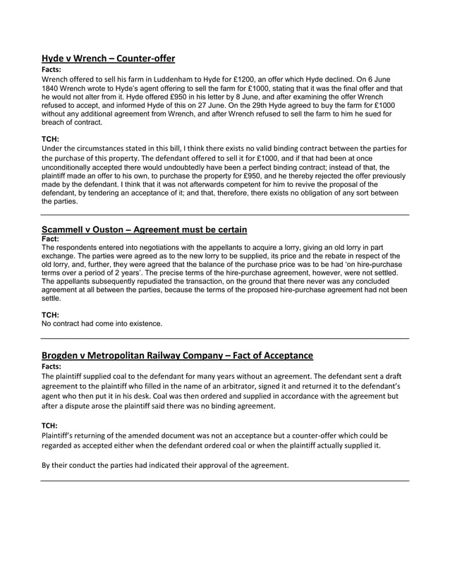 Law - Chapter 3 cases | PDF