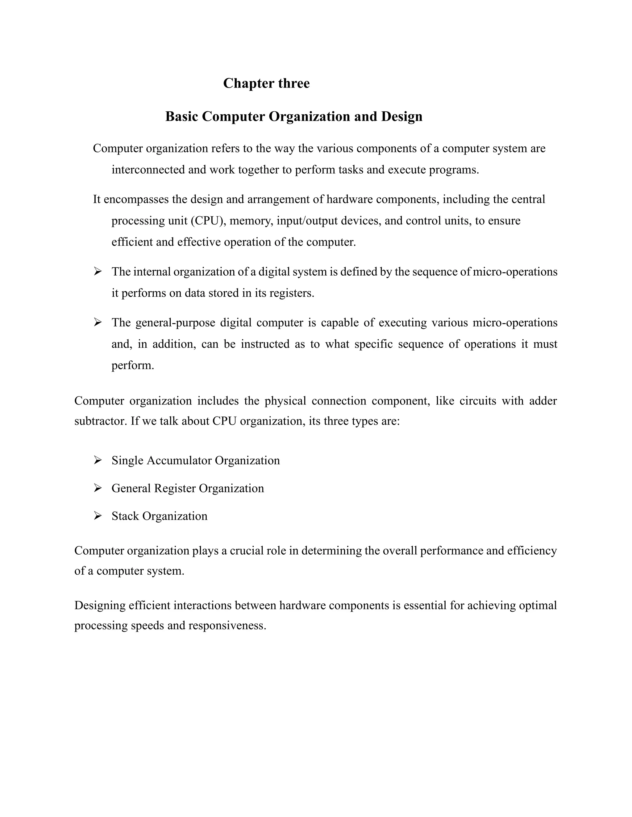 Chapter 3 computer organization and artpdf | PDF