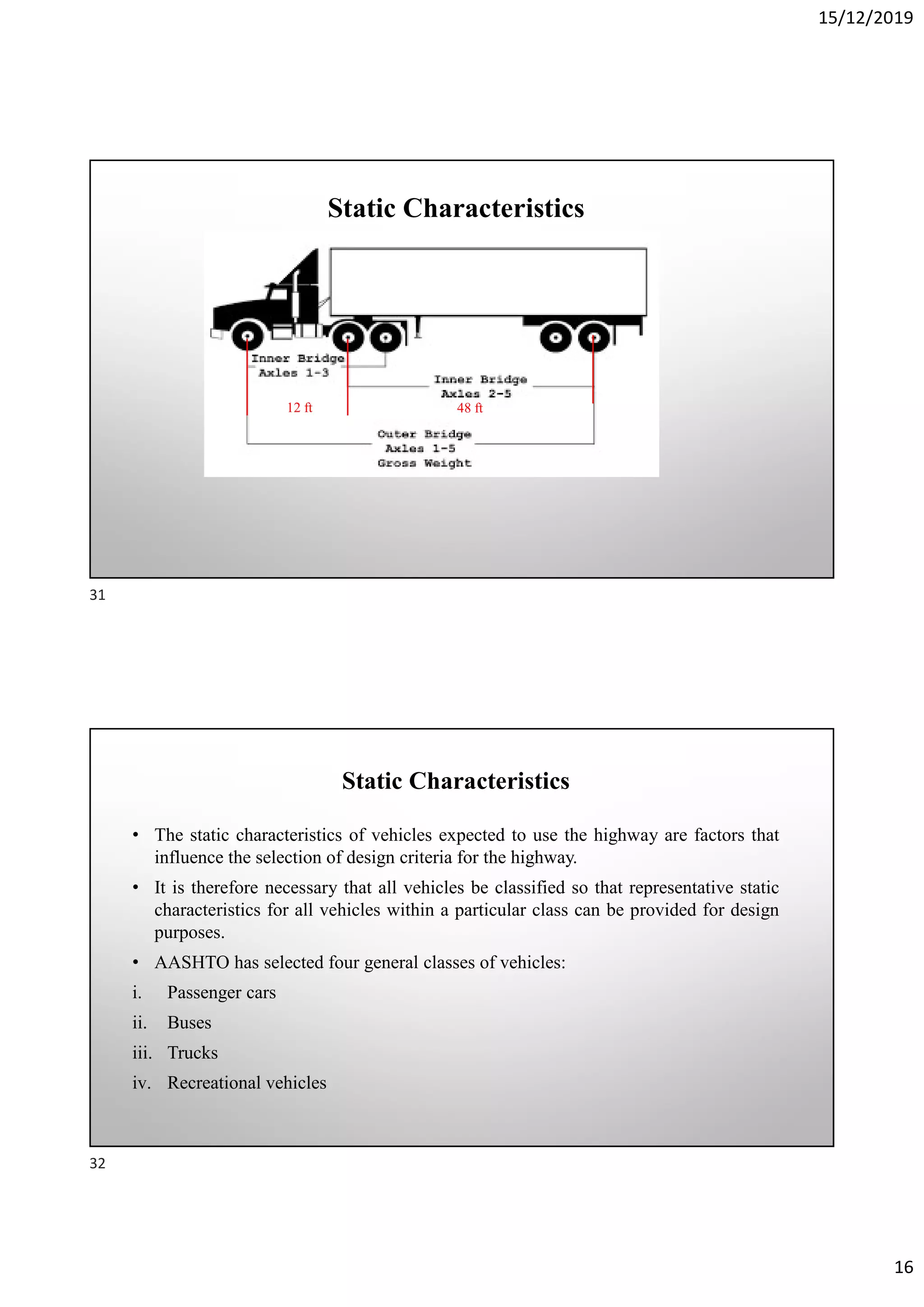 Chapter 3 characteristics of highway components | PDF