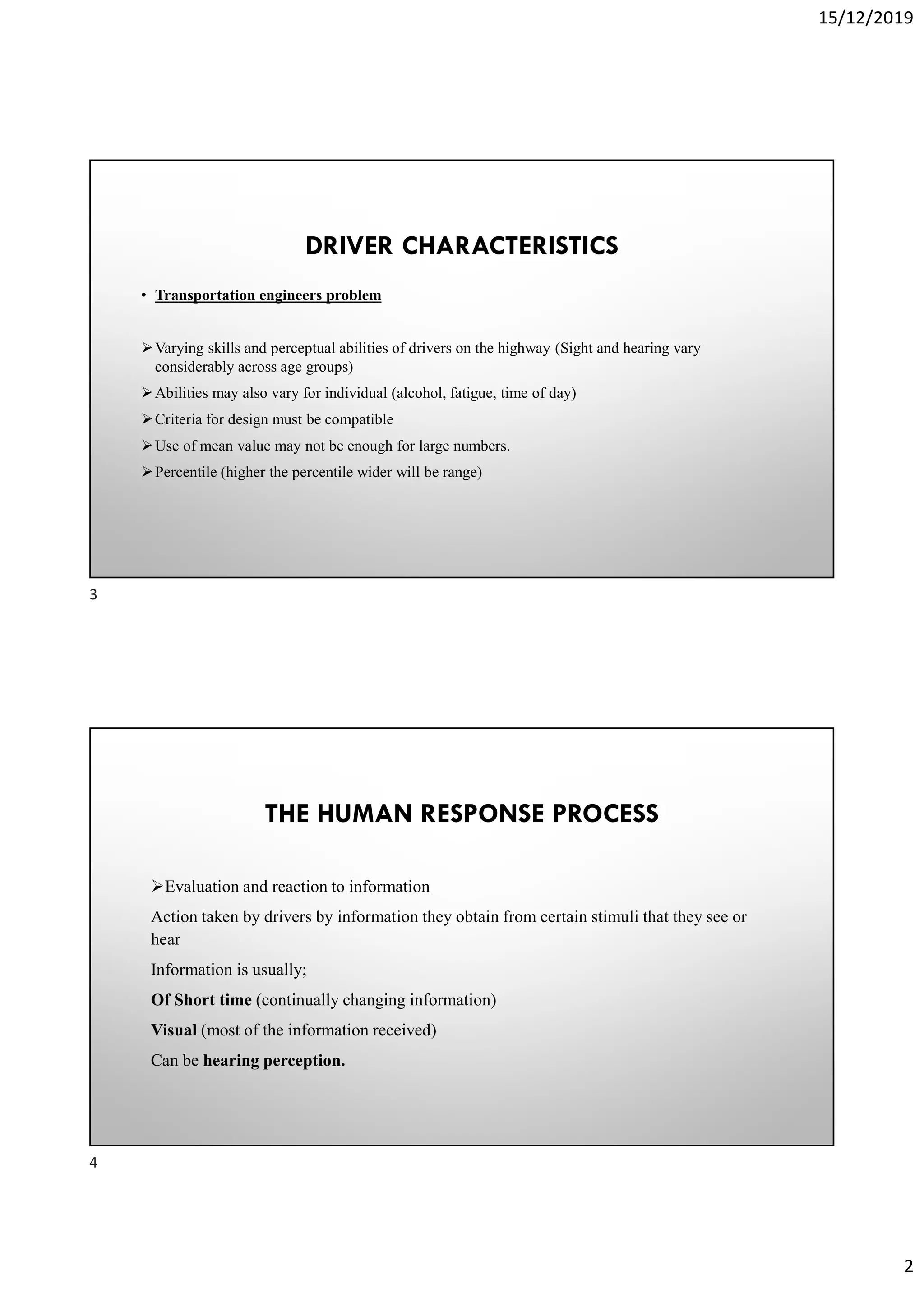Chapter 3 characteristics of highway components | PDF