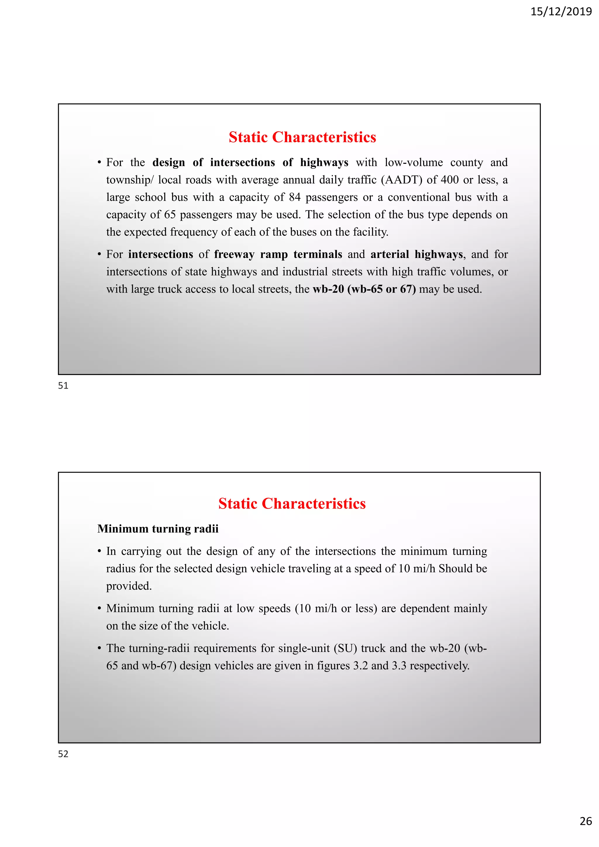 Chapter 3 characteristics of highway components | PDF