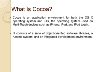 Cocoa and MVC in ios, iOS Training Ahmedbad , iOS classes Ahmedabad | PPT