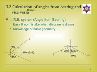 Compass surveying uses a compass to determine directions (bearings) | PPT
