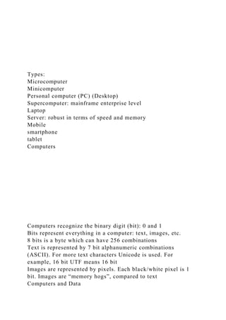 Chapter 3 Computer and Network ArchitecturesRobert Hoyt MDW.docx